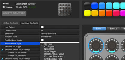 Midi Fighter Twister - Knob-based MIDI Controller with 16 RGB Encoders ...